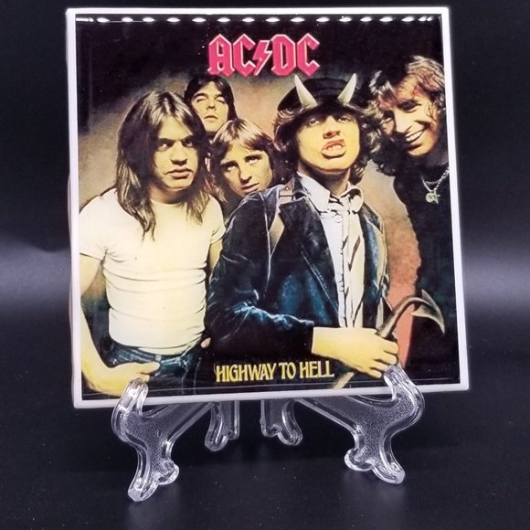 Dining | Custom Ceramic Coaster Acdc Stand Included | Poshmark